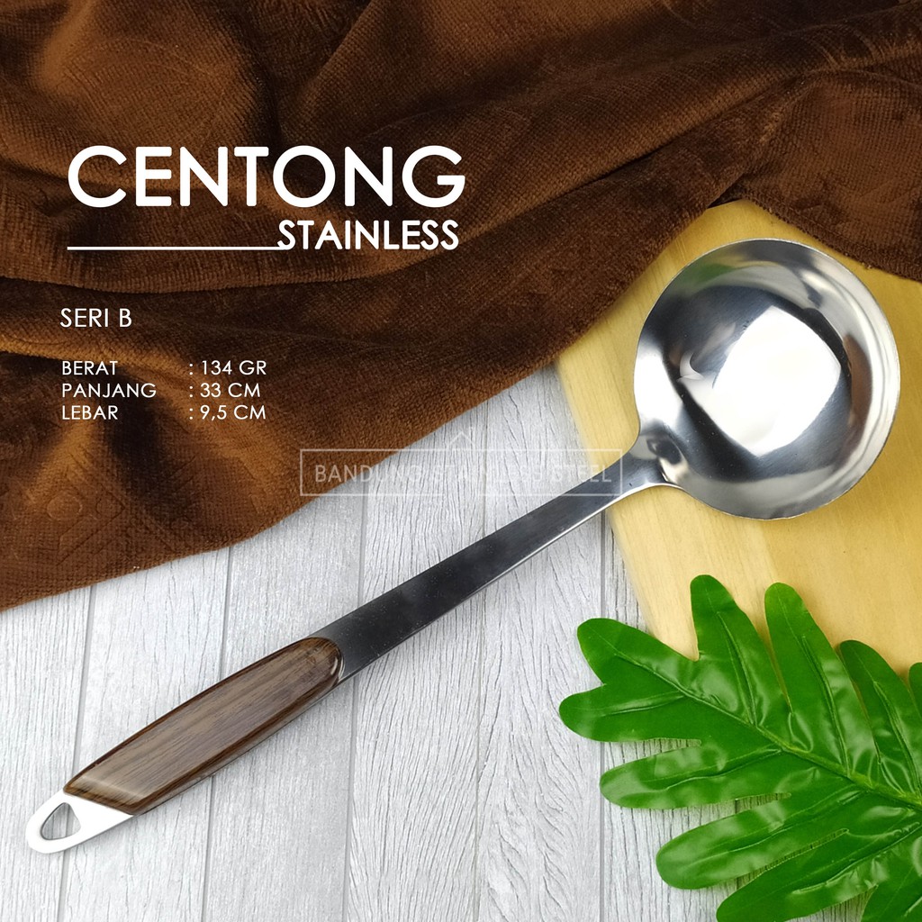 Jual Centong sendok kuah sup sayur ladle tebal stainless 33 cm | Shopee ...