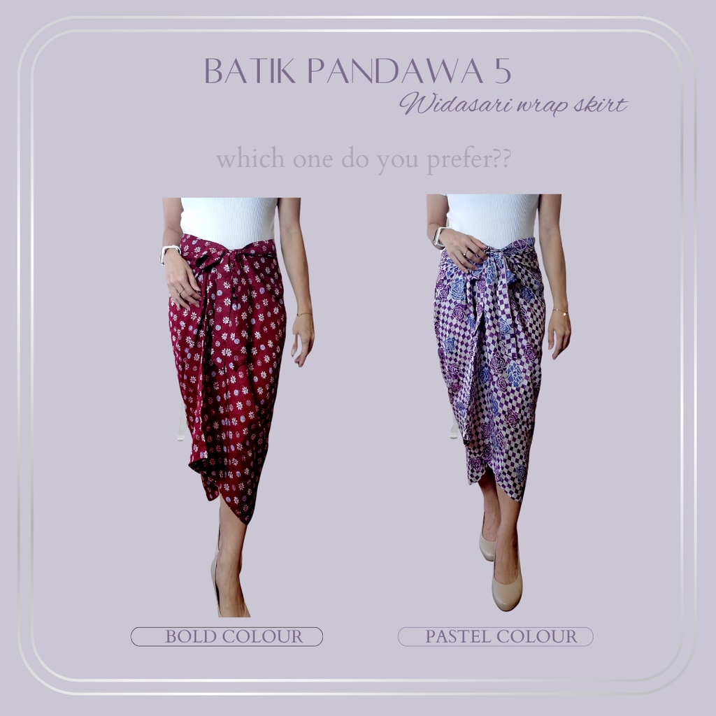 Jual Batik Pandawa5 | Batik wrap skirt Widasari/ Rok lilit batik/ Rok ...
