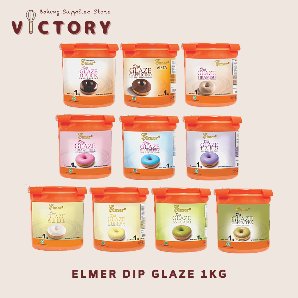 Jual [1KG] Elmer Dip Glaze Berbagai Rasa - Topping Donat Tiramisu ...