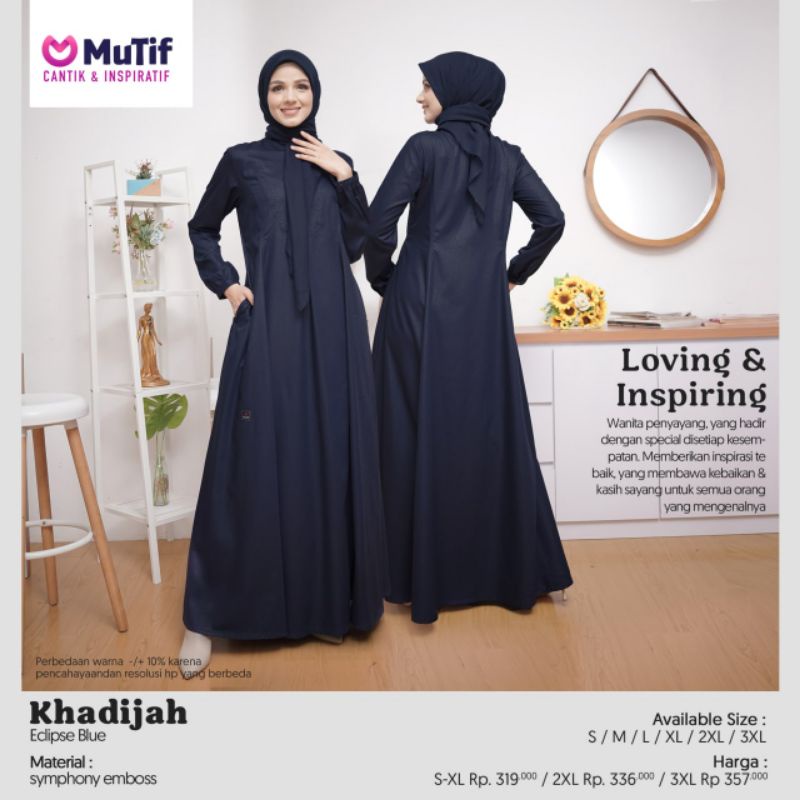 Jual MUTIF | KHADIJAH | ECLIPSE BLUE | Shopee Indonesia