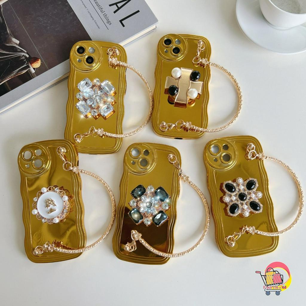 Jual CASE WAVE MODEL TAS JINJING POPSOCKET 3D STAND GOLD FOR IPHONE XR ...