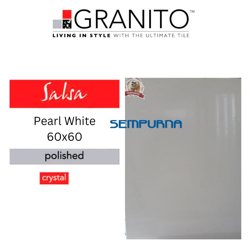 Jual Granite granit tile ubin Granito Salsa Pearl White 60x60 KW1 ...