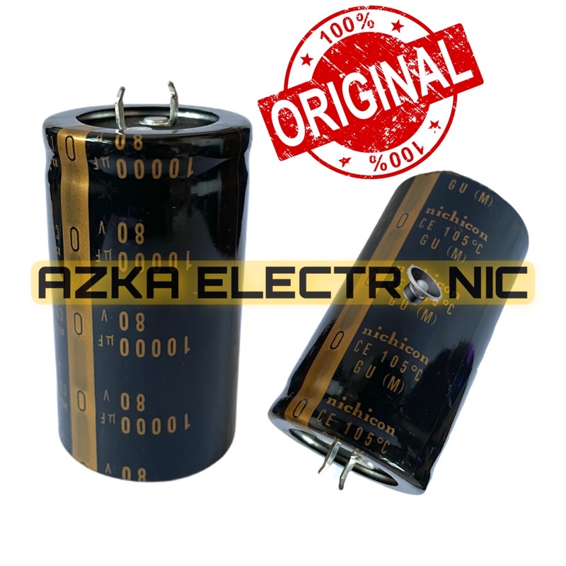 Jual Elco Capacitor Kapasitor Nichicon 10000uF 80V Original | Shopee ...