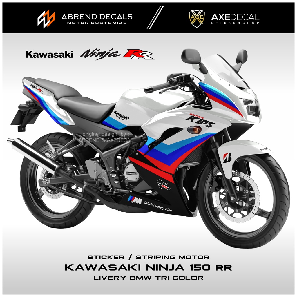 Jual Stiker Motor Ninja RR New BMW HP4 Tri color / Stiping Kawasaki ...