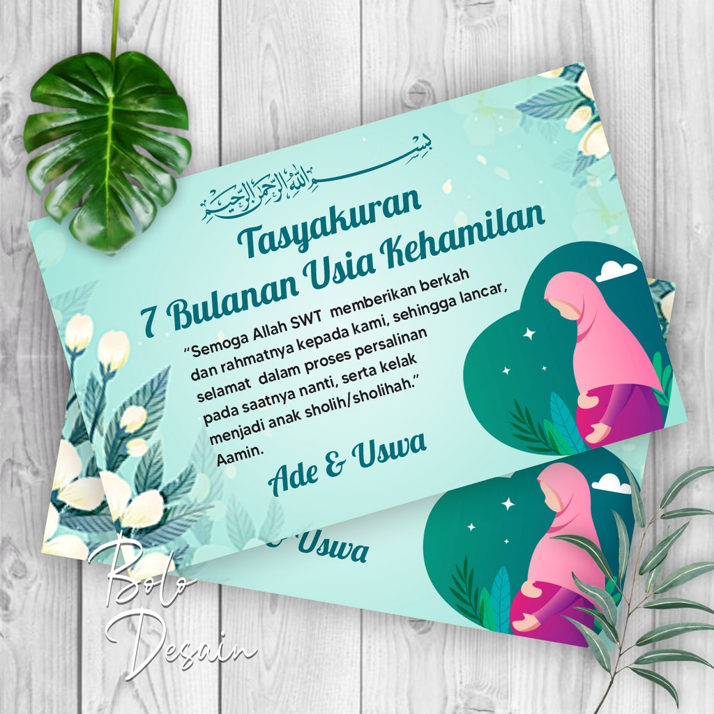 Jual Kartu Ucapan / Label untuk Syukuran Kehamilan 4 Bulanan / 7 ...