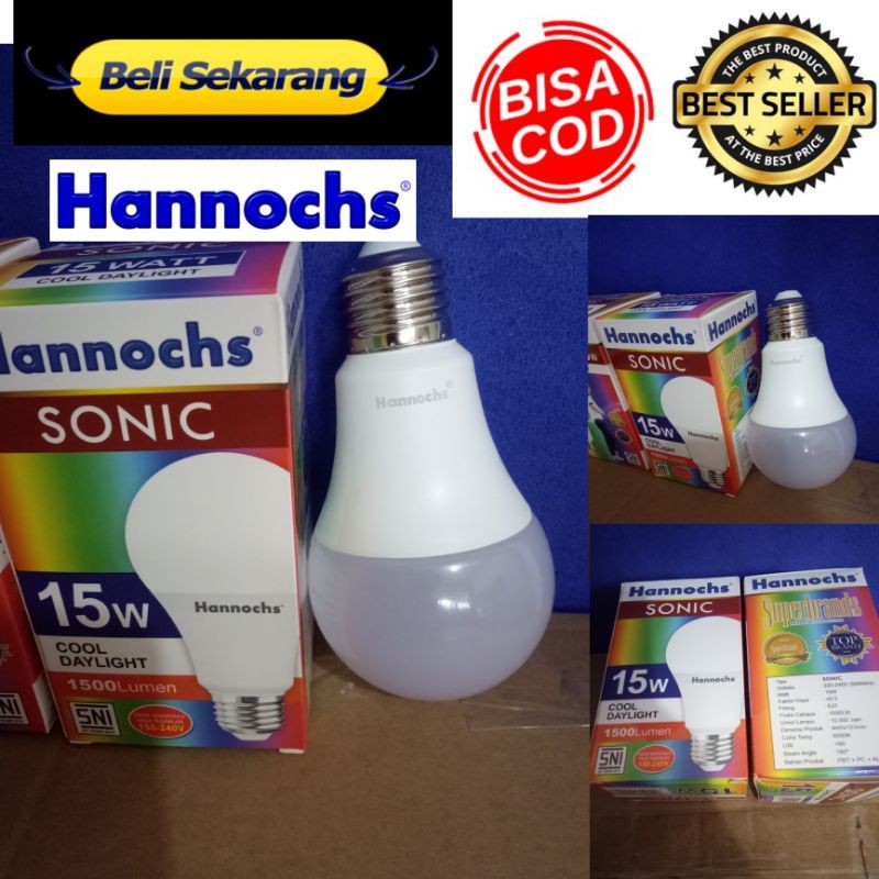 Jual Lampu LED Hannochs Sonic 15watt Cahaya PutihLampu LED / Bohlam LED ...