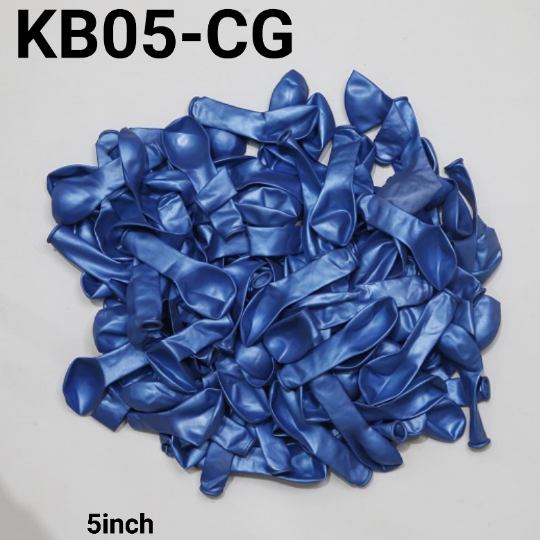Jual KB05-CG Balon latex 5 inch chrome tebal mengkilap biru muda (Balon ...