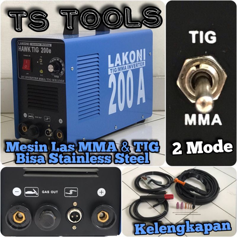 Jual Lakoni Hawk Tig 200e Mesin Las Stainless Steel Tig ARGON Lakoni 200A | Shopee Indonesia