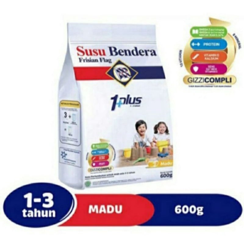 Jual susu bubuk bendera 1+ plus Frisian flag madu 600g | Shopee Indonesia