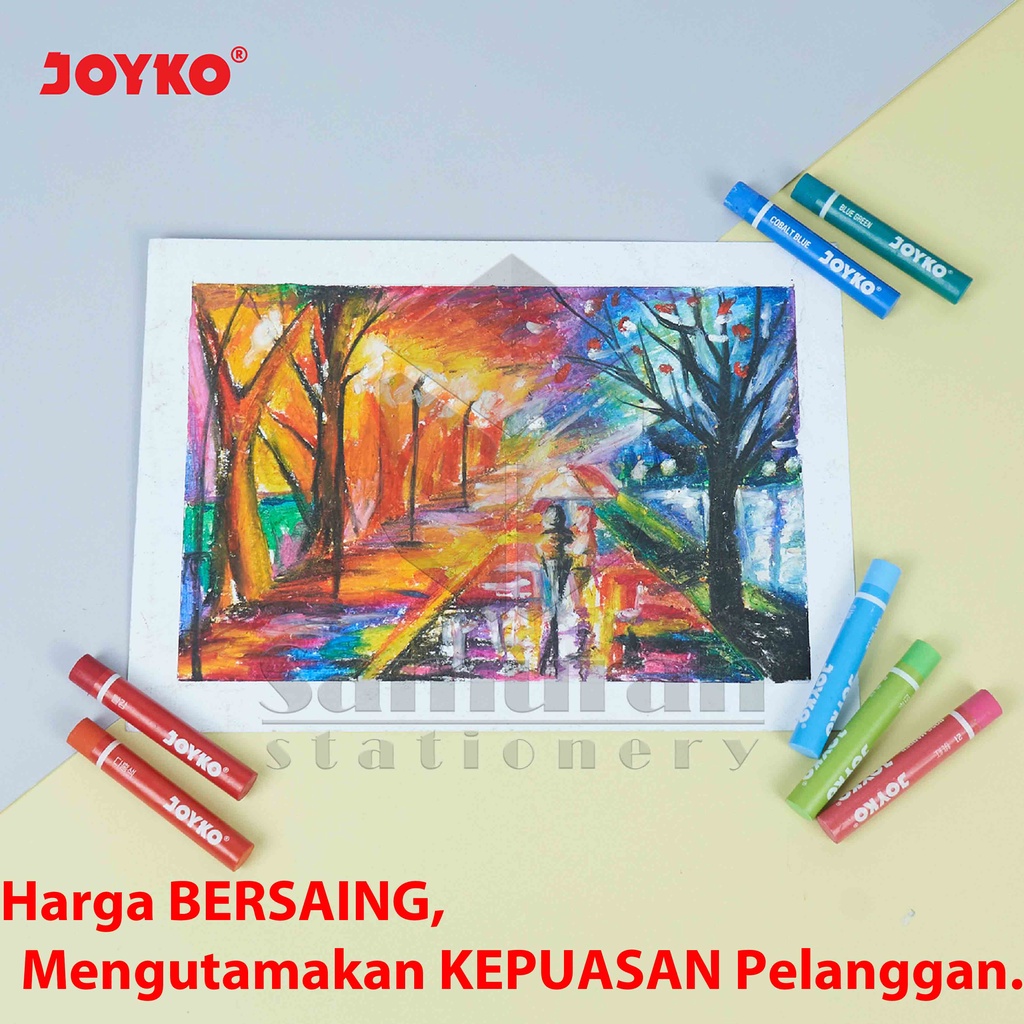 Jual Crayon Joyko OP-12 Mini / Krayon Minyak isi 12 Warna Pendek Kecil ...