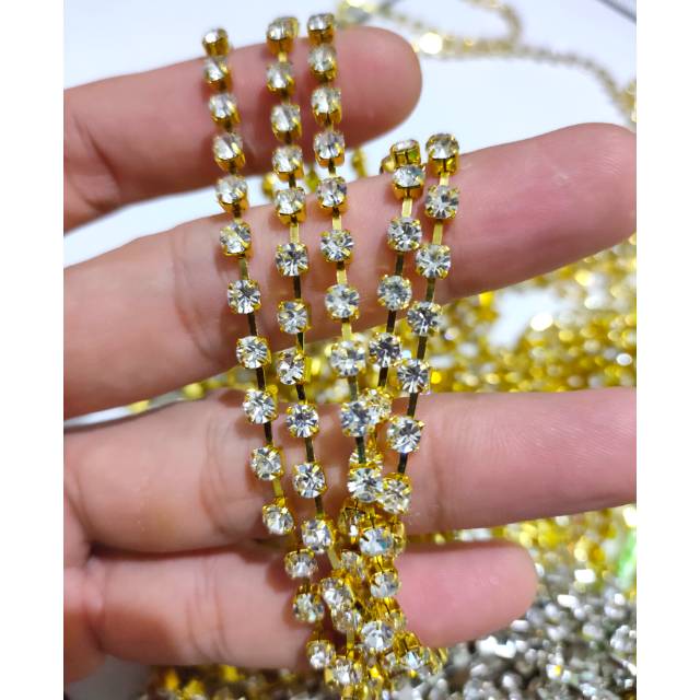 Jual DIAMOND CANGKANG/KRISTAL RENTENG SS-16/1 METER | Shopee Indonesia