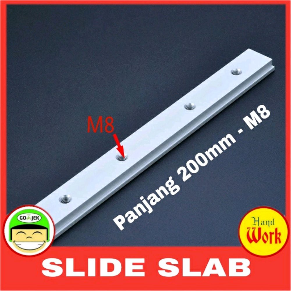 Jual Langsung Order Slide Slab M8 200mm T slot T track Miter Track ...