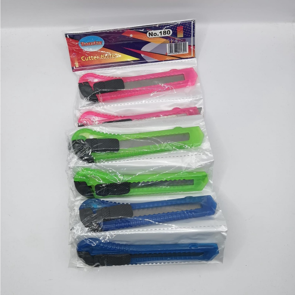 Jual Pisau Kertas Cutter Bening Besar satuan dan renteng isi 12 ...