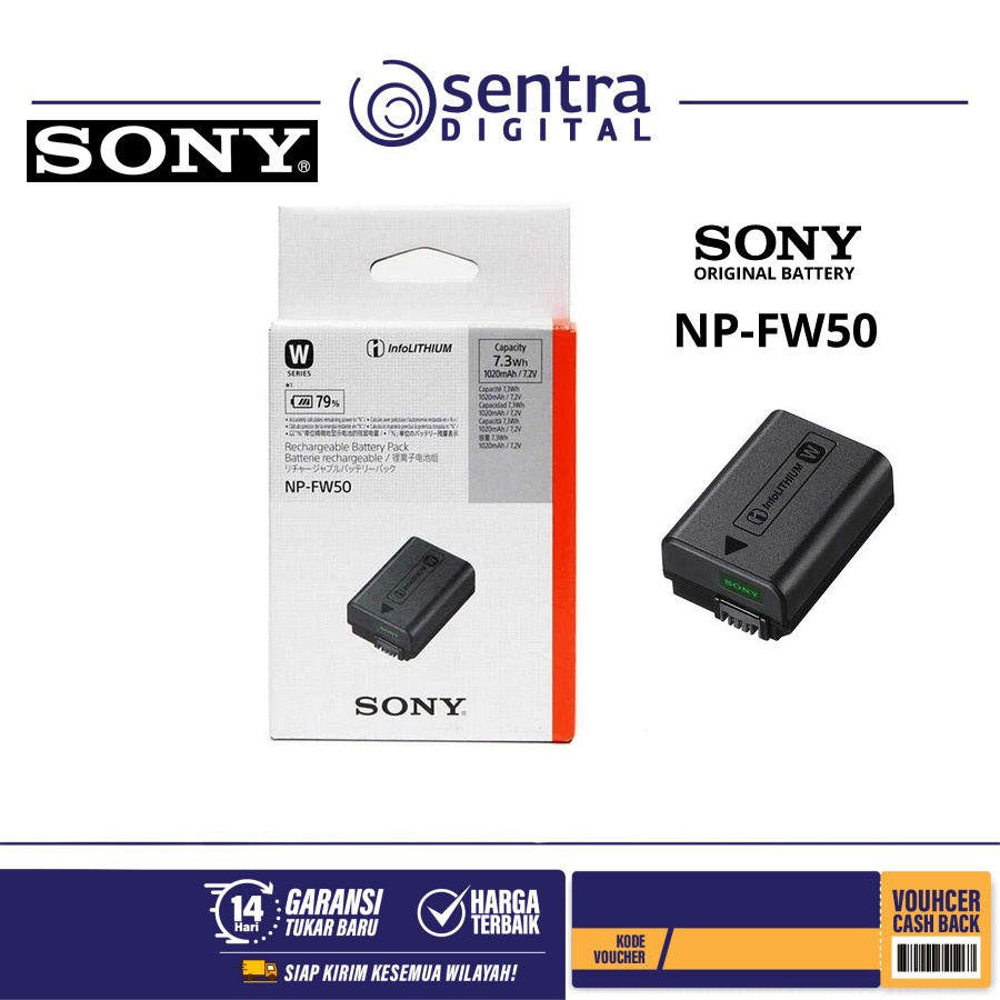 Jual SONY NP-FW50 Rechargeable Battery Pack / NP FW50 / NPFW50 | Shopee ...