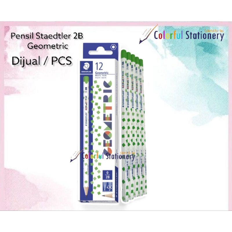 Jual Pensil 2B STAEDTLER Geometric Green (Pcs) | Shopee Indonesia