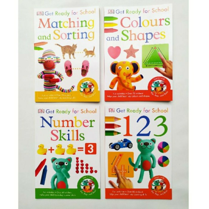 Jual DK Activity 4-book: Matching Sorting, Colours Shapes, Number ...