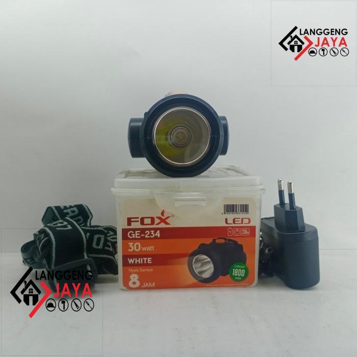 Jual Headlamp Senter Kepala Charge Fox 30W Ge234 Terang 8 Jam By Zamir ...