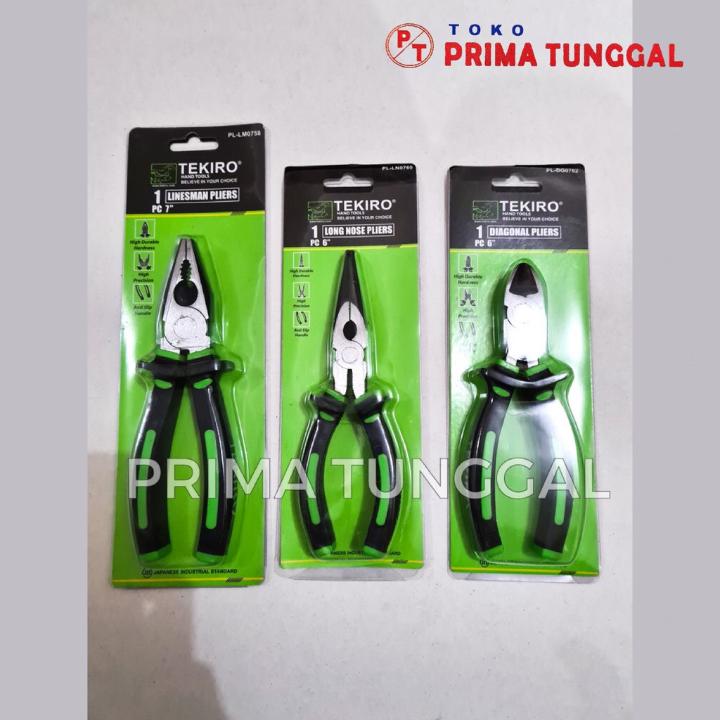 Jual Tang Set Tekiro Tang Potong 6" Tang Lancip 6" Tang Kombinasi 7 ...