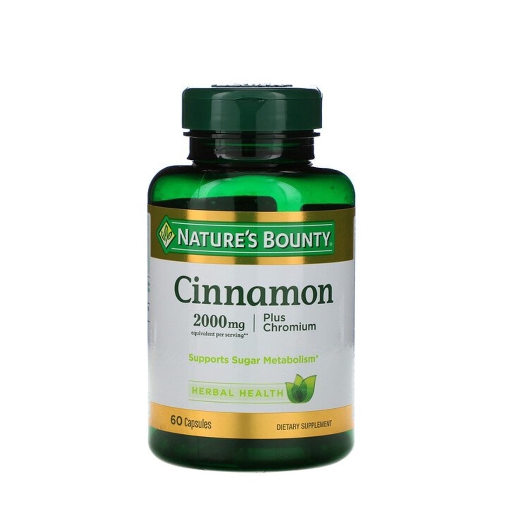 Jual Nature's Bounty Cinnamon Plus Chromium 1000 mg, 60 Capsules ...