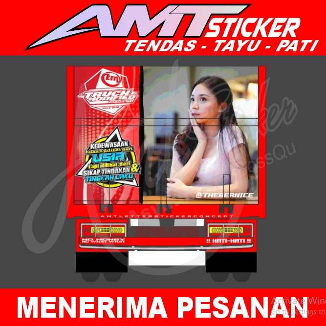 Jual [Decal] Stiker Ombeng Belakang Bak Truk Canter, Giga, Dump Stiker ...