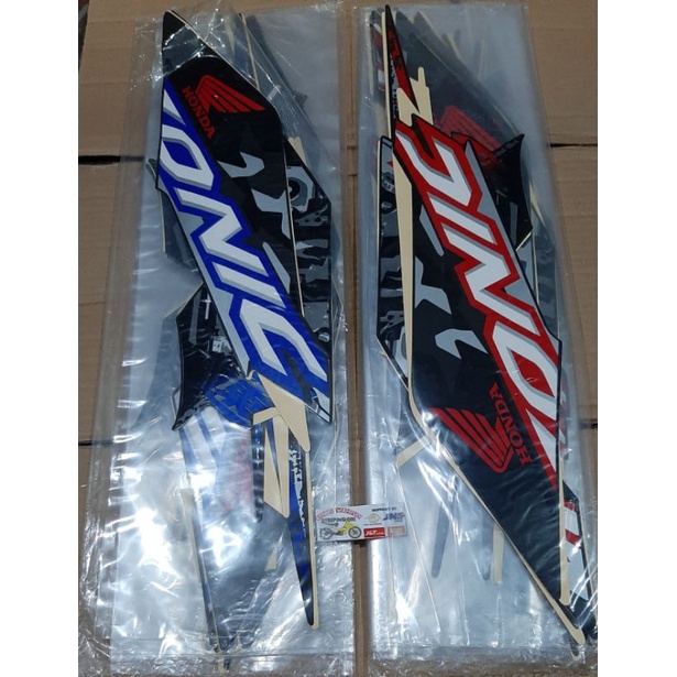 Jual STIKER STRIPING LES BODY MOTOR HONDA SONIC 150R HITAM MERAH BIRU ...
