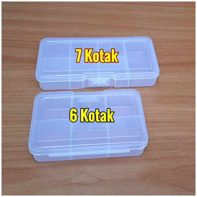 Jual Kotak 6 7 kotak tempat obat mini plastik mur baut rak laci ...