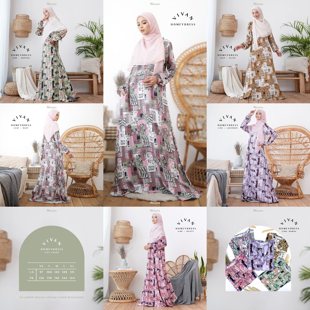 Jual Vivan home dress by Shizzyca | Shopee Indonesia