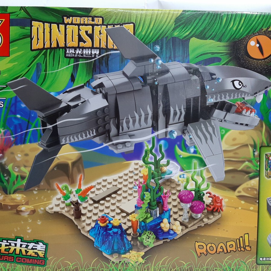 Jual toys bricks lego dinosaurus robot dino hiu jurassic world sy1511 ...