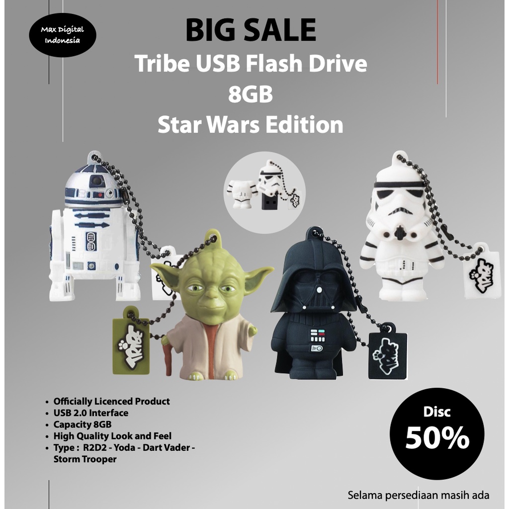 Jual Flashdisk 8GB USB Drive - Tribe Karakter StarWars | Shopee Indonesia