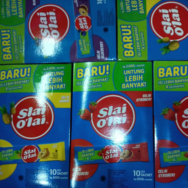 Jual Slai olai Rasa strawberry,nanas, bluberi isi 10 pcs | Shopee Indonesia