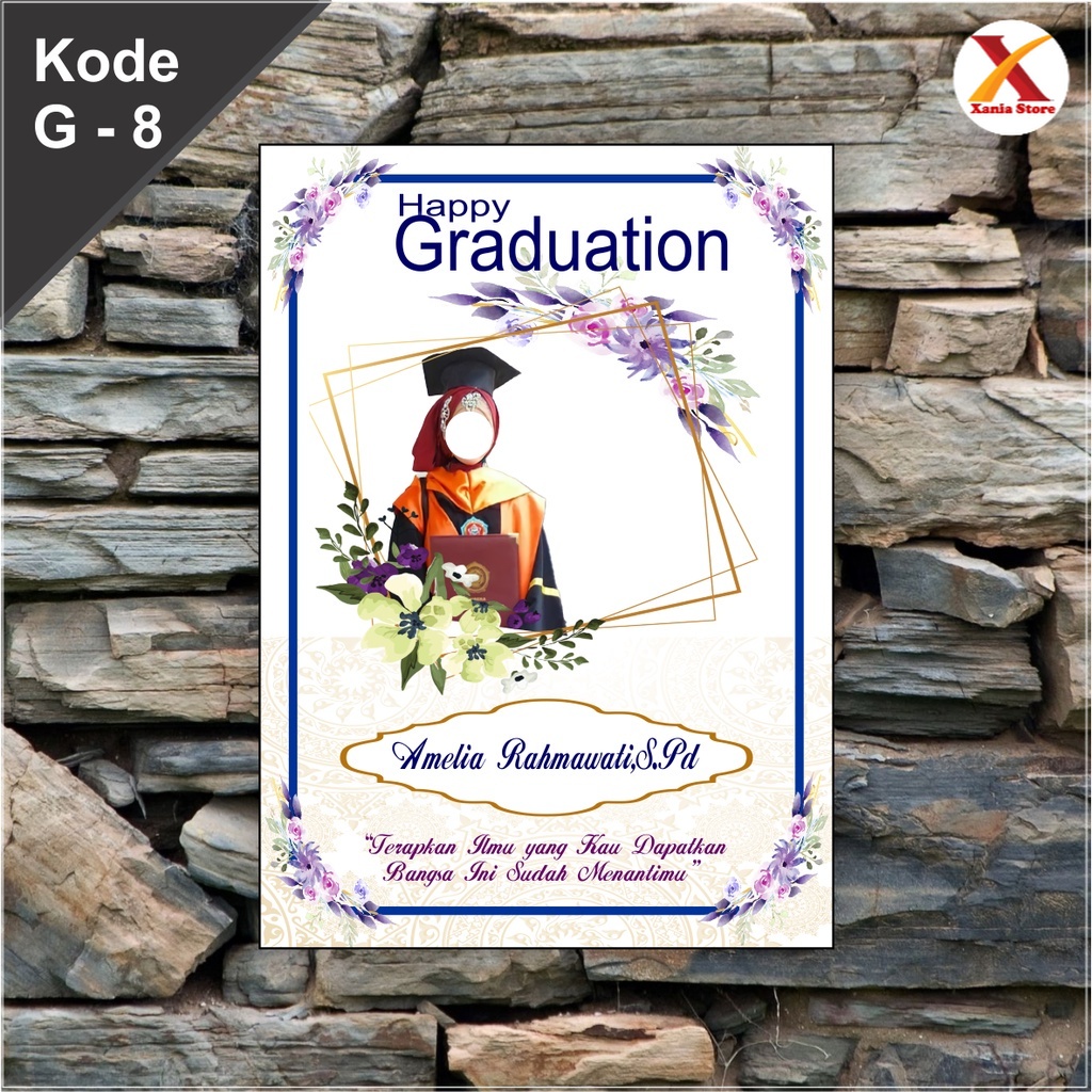 Jual Hiasan Dinding Wall Decor Happy Graduation Birthday Wedding Wisuda ...
