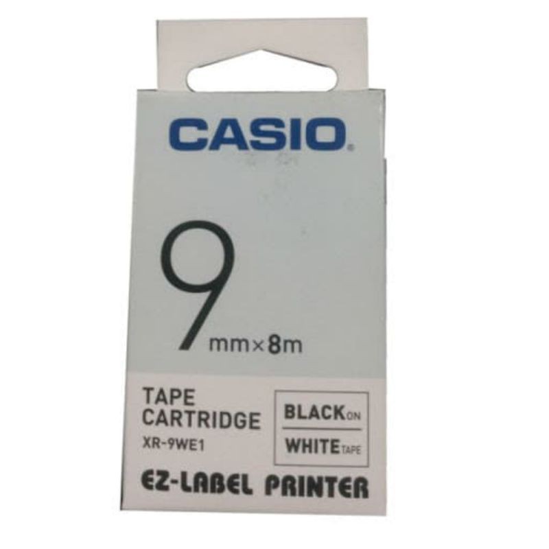 Jual EZ Label Printer XR-9WE1 9mm Black on White Tape Label Casio ...