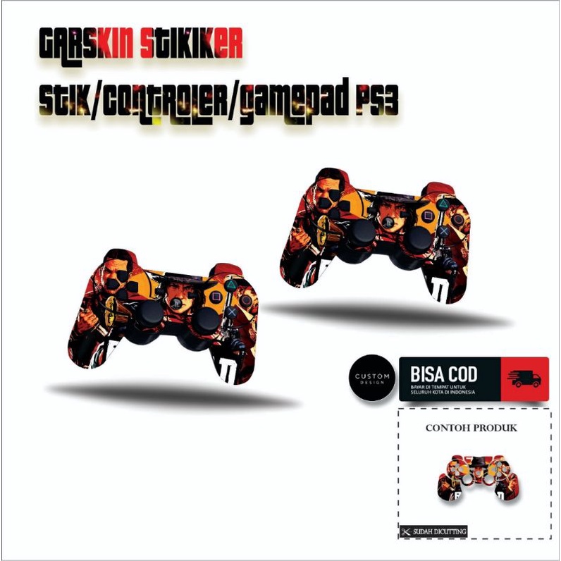 Jual garskin sticker stik ps3 dan ps2 desain custom bisa request ...
