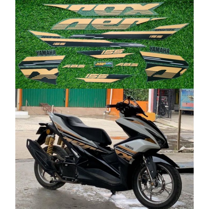 Jual STRIPING STICKER AEROX NVX 155 MALAYSIA PALE GOLD TRANSPARAN ...