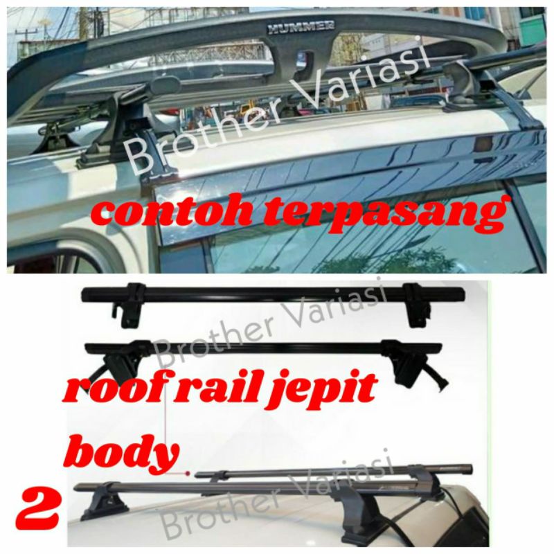 Jual Paket Rack Mobil TRD Sportivo Hummer Roof Rail Jepit Body ...