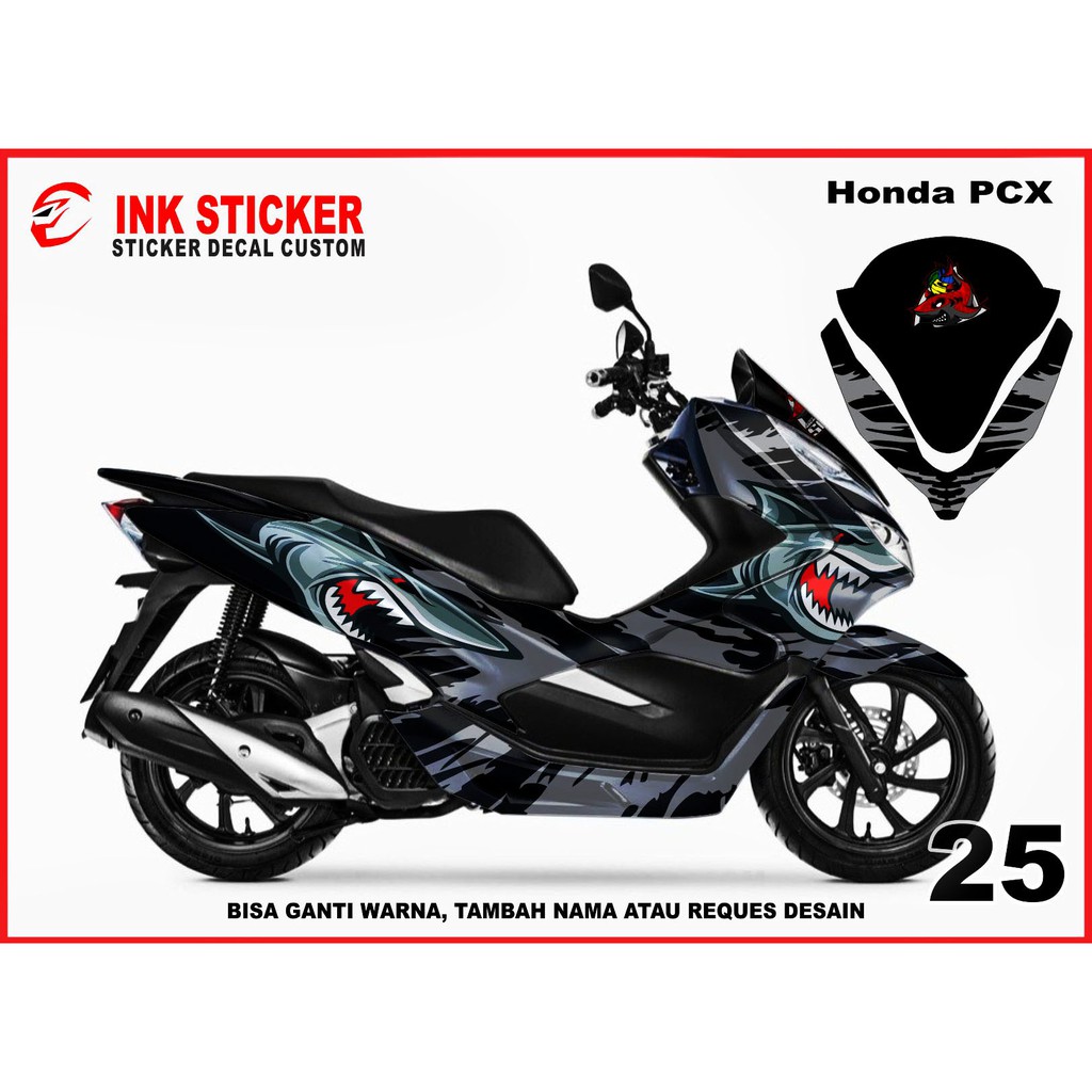 Jual Sticker Decal PCX full Body Desain 025 motif shark | Shopee Indonesia