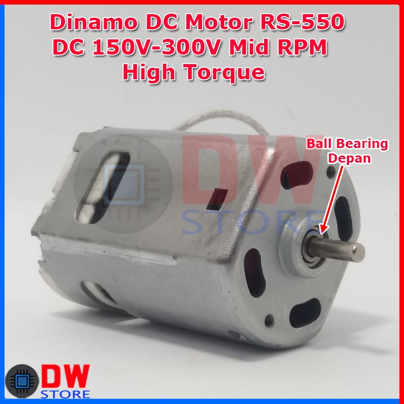 Jual Dinamo DC Motor RS550 RS-550 DC 150V-300V Mid RPM Speed High ...