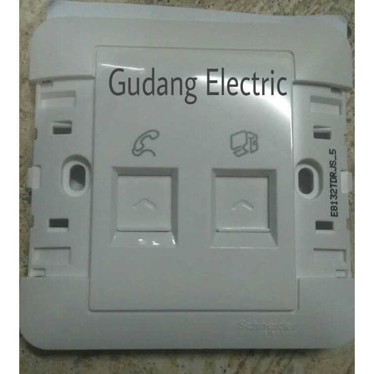 Jual Arcato E8132TD RJ5 Socket data + Telp Schneider | Shopee Indonesia