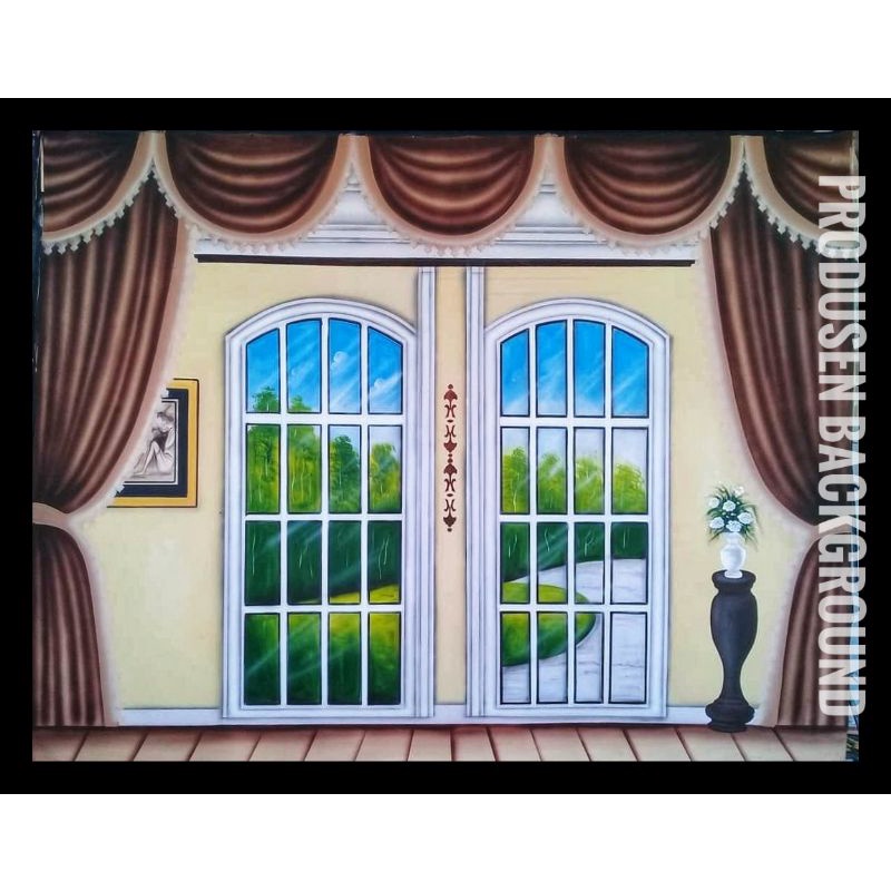 Jual Kain Background Studio 3x2,5m Motif Tirai Jendela | Shopee Indonesia
