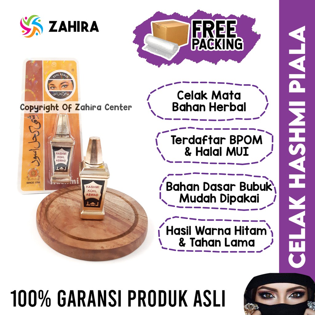 Jual Celak Bubuk Mata Herbal HASHMI PIALA Kohl Aman dan Nyaman Asli ...