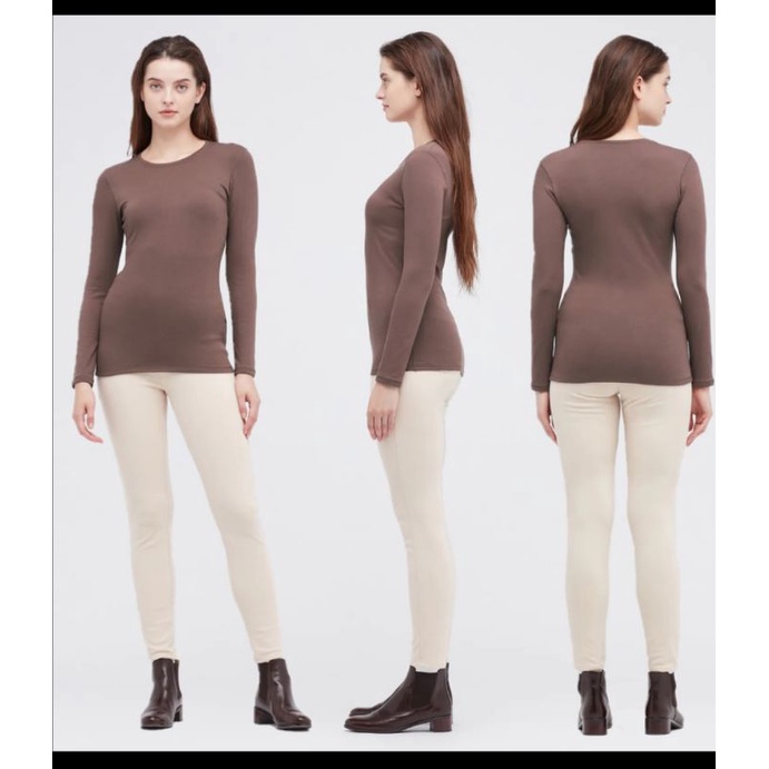 Jual Baju Uniqlo Original 100% Women Heattech Ultra Warm Crewneck T ...