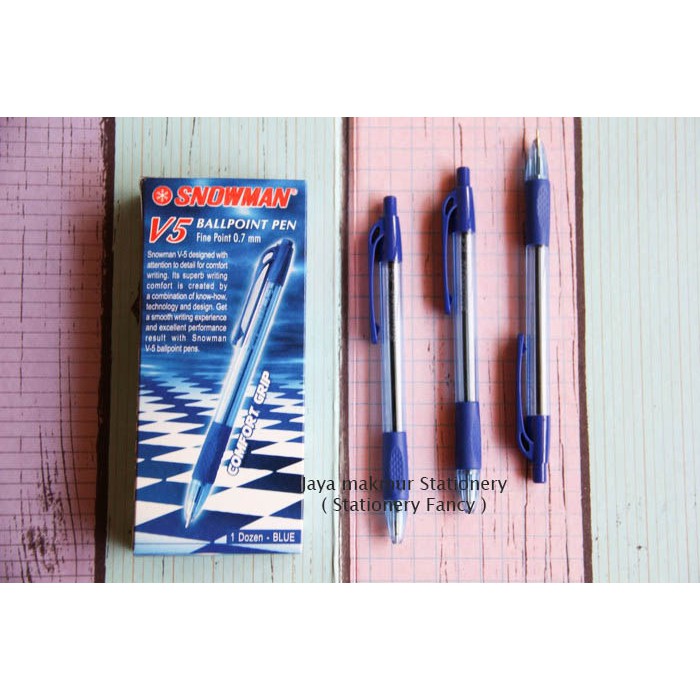 Jual Pen (Pulpen) Snowman V5 (Tinta biru) | Shopee Indonesia