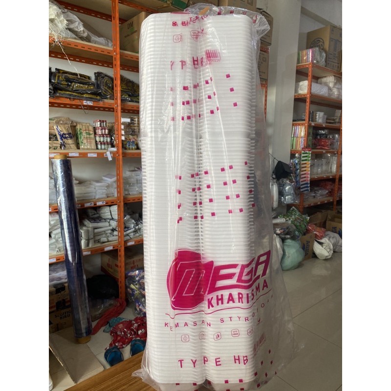Jual STYROFOAM / STEROFOAM / BOX KOTAK BURGER HAMBURGER MERK MEGA isi ...