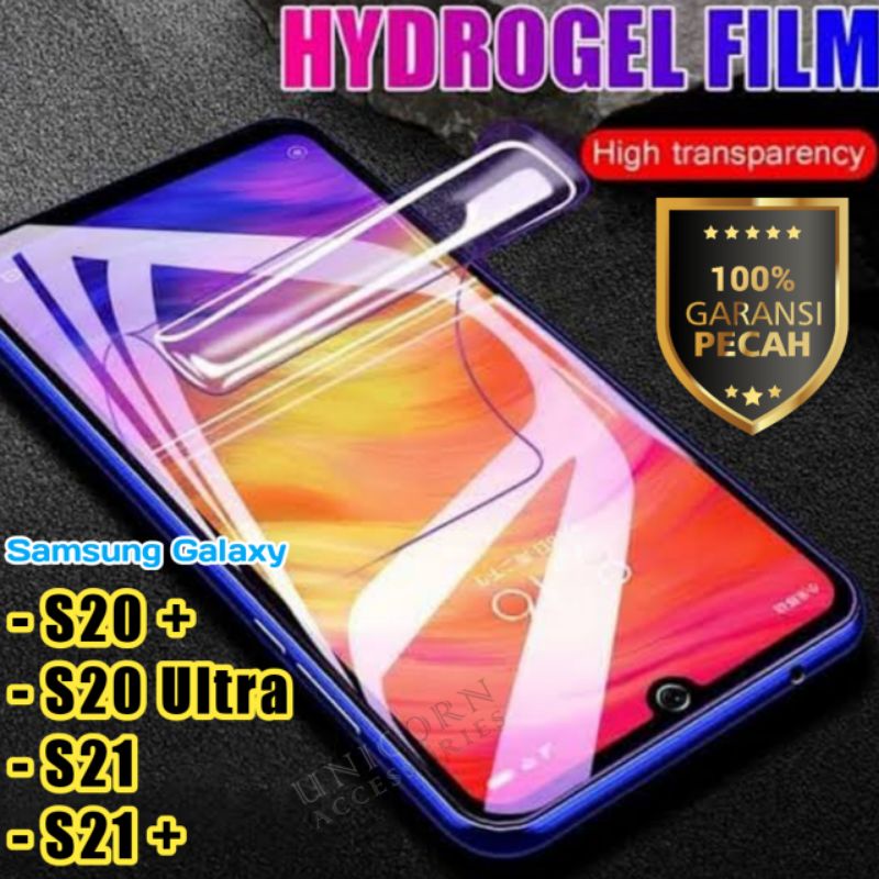 Jual Hydrogel Samsung S21+ S23+ S20 S23 Ultra Anti Gores Gel Clear ...