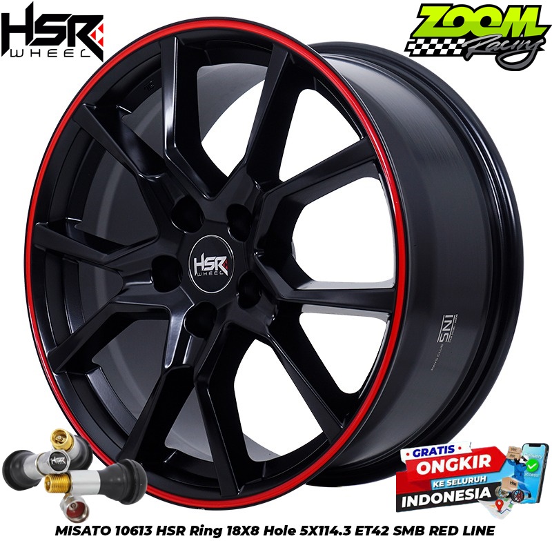 Jual velg racing Ring 18 murah HSR MISATO velg HSR R18 cocok untuk Xpander, terios, camry, civic ...