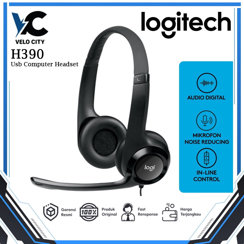 Jual Logitech h390 USB Stereo Headset Original | Shopee Indonesia