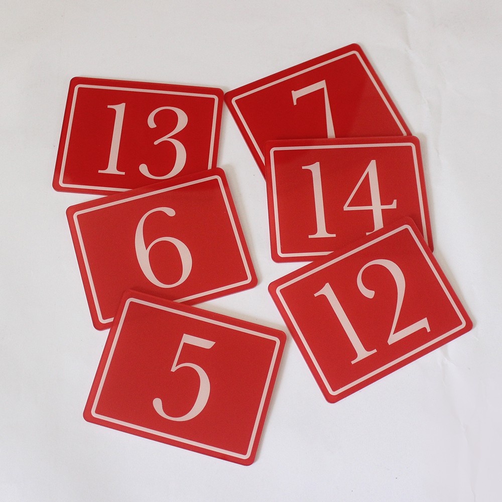 Jual Nomor Meja Acrylic / Nomor Kamar Acrylic Printed / Nomor Acrylic ...