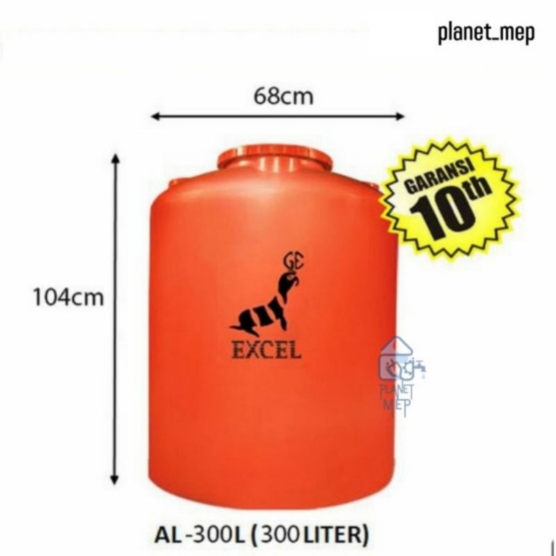 Jual Excel Tandon Air AL-300 / Tangki / Toren 300 Liter | Shopee Indonesia