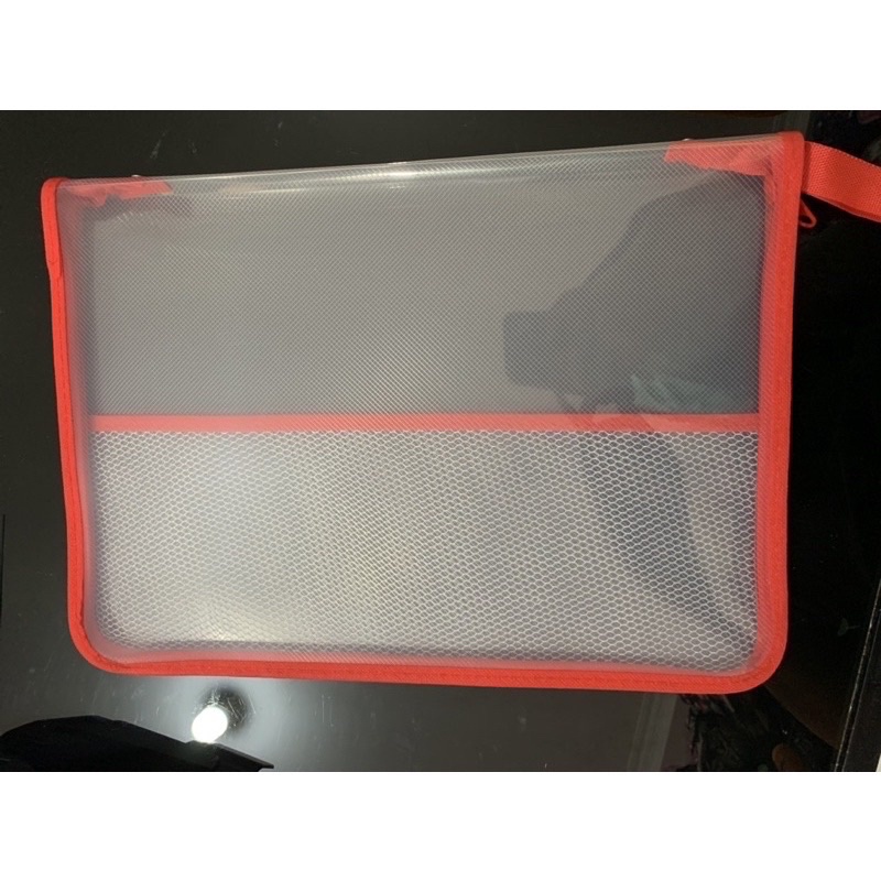Jual Map plastik jaring resleting zipper bag file f4 tas dokumen ...