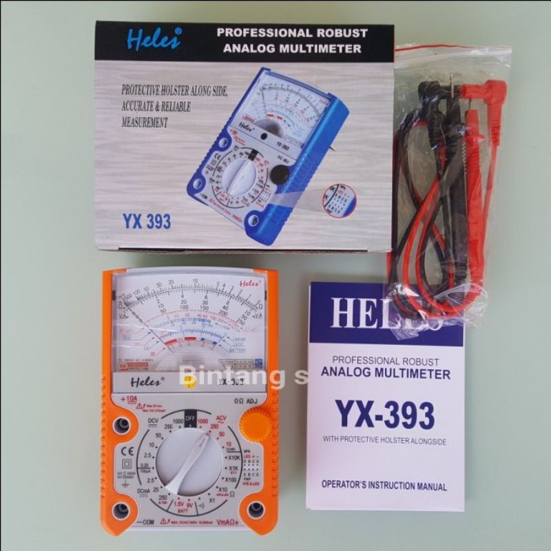Jual MULTITESTER ANALOG HELES YX-393 ORIGINAL OREN | Shopee Indonesia